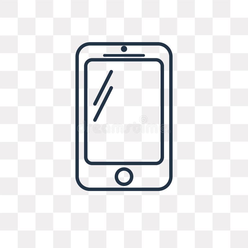 Mobile Vector Icon Isolated on Transparent Background, Linear Mo Stock ...