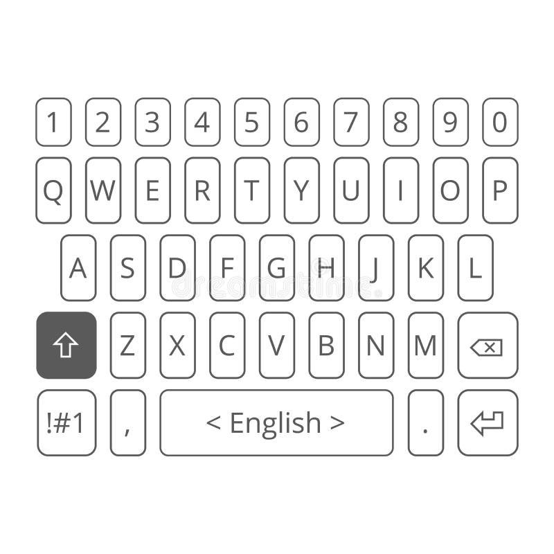 Mobile Vector Keyboard for Smartphone. Symbols Set Stock Vector ...