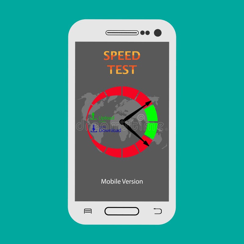 Scale of the Speed Test on the Laptop Monitor Screen Stock Illustration ...