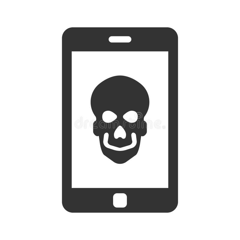 Mobile virus icon stock vector. Illustration of icon - 196720432