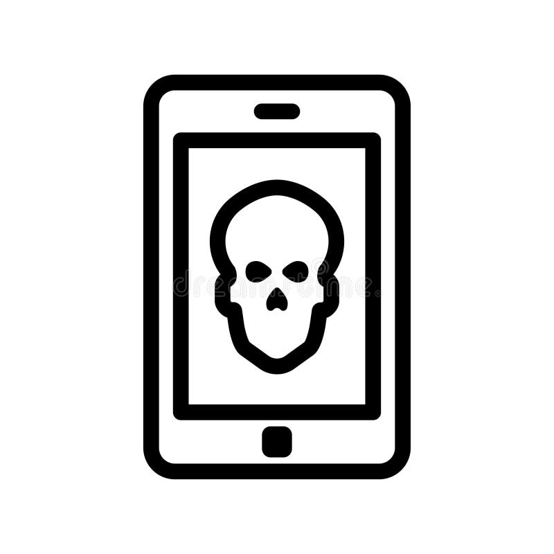 Mobile virus icon stock vector. Illustration of vector - 365647102