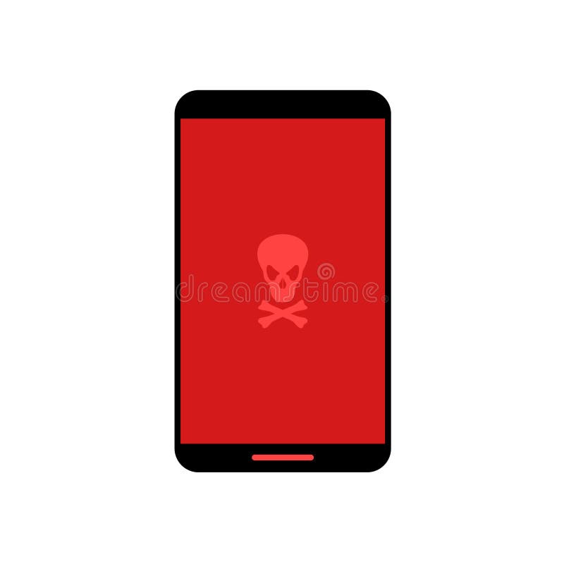 Mobile virus illustration stock vector. Illustration of attack - 132922973