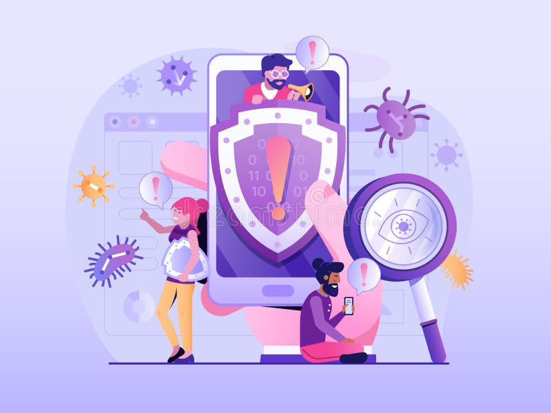 Mobile Virus Protection and Cyber Security Concept Stock Vector ... Mobile Virus Protection and Cyber Security Concept Stock Vector ...