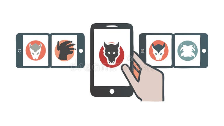 Mobile VR Headset Control Interface, App Integration, Vector Design ...