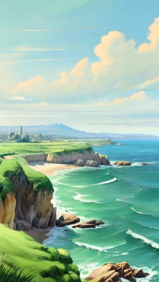 Beautiful Green Landscape Mobile Wallpaper Stock Photo - Image of lake ...