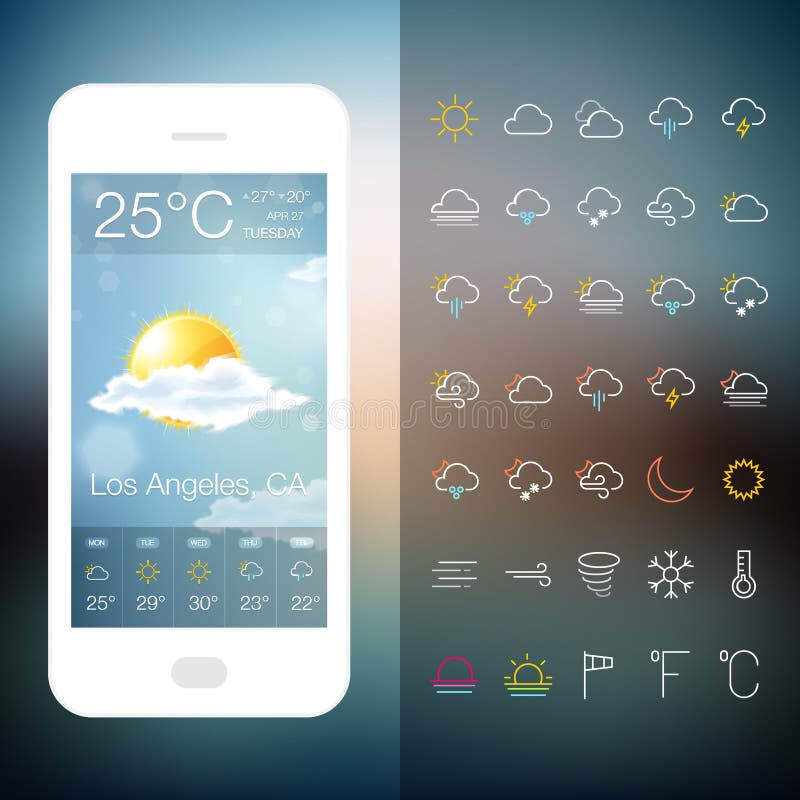 Realistic Weather Icon Set Transparent Stock Illustrations – 1,034 ...