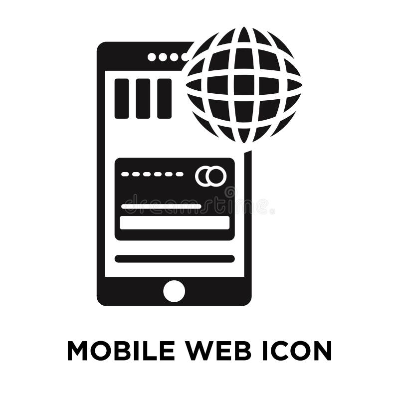 Mobile Web Icon Vector Isolated on White Background, Logo Concept of ...