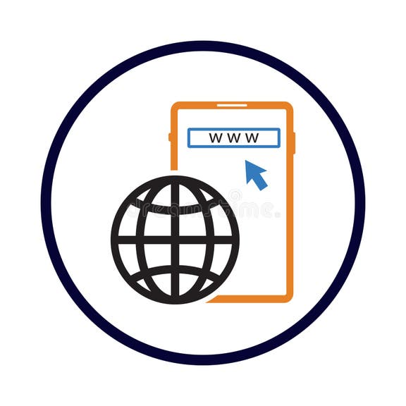 Mobile, Web, Internet, Click, Mobile Browser Click Icon Stock Vector ...