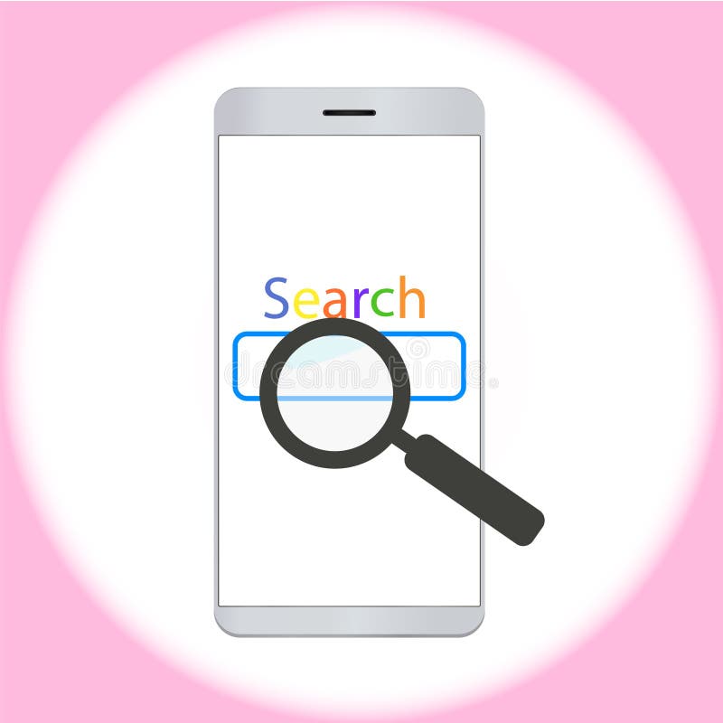 Mobile Web Search Illustration Stock Vector - Illustration of ...
