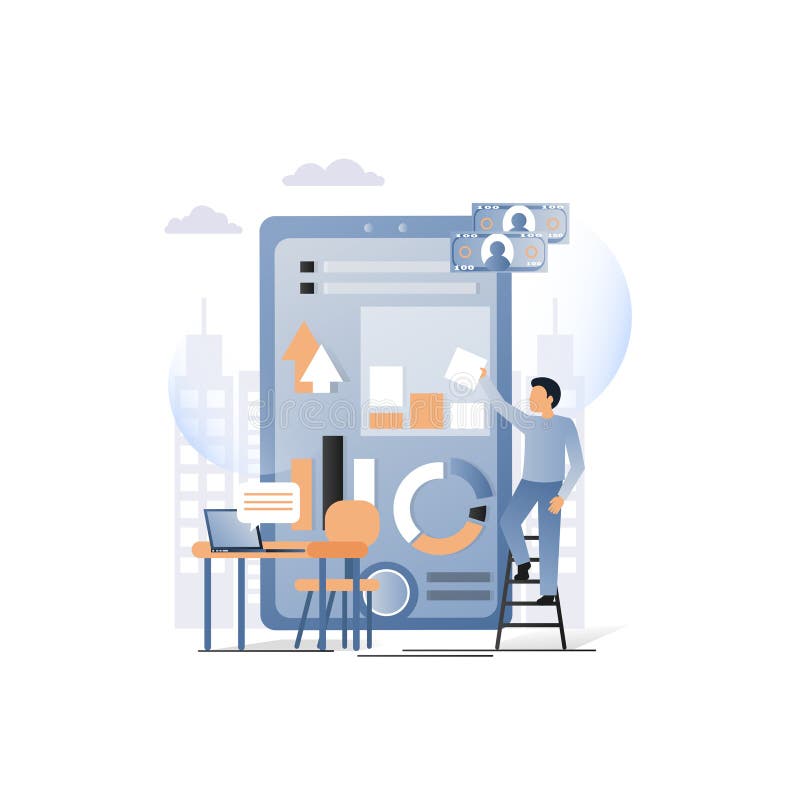 Mobile Website Development Services Concept Vector Illustration Stock ...