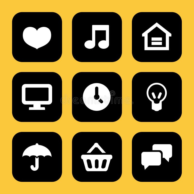 Website Icons Set Great for Any Use. Vector EPS10 Stock Vector ...