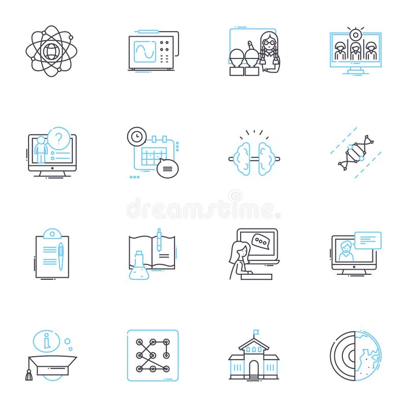Mobile Work Linear Icons Set. Flexibility, Remote, Efficiency, Agility ...
