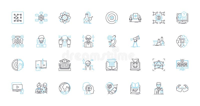 Mobile Work Linear Icons Set. Flexibility, Remote, Efficiency, Agility ...