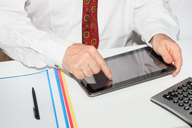 Mobile working man stock image. Image of calculate, information - 31498663