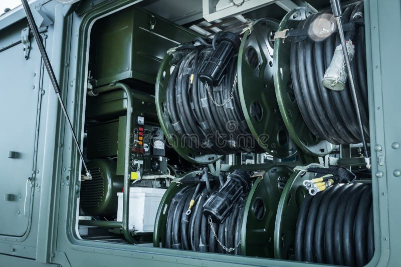 Mobile Workshop in the Back of a Trailer Filled with Equipment for ...