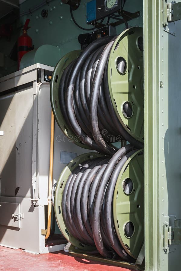 Mobile Workshop in the Back of a Trailer Filled with Equipment Stock ...