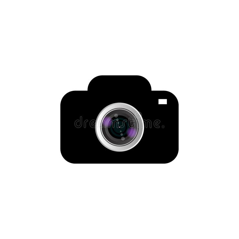 MobileVector Black Colored Camera and Camera Lens. White Background ...