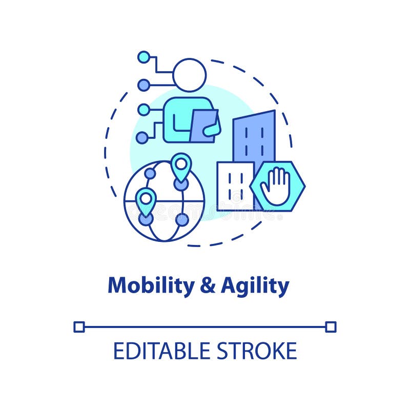 Mobility and Agility in Business Concept Icon Stock Vector ...