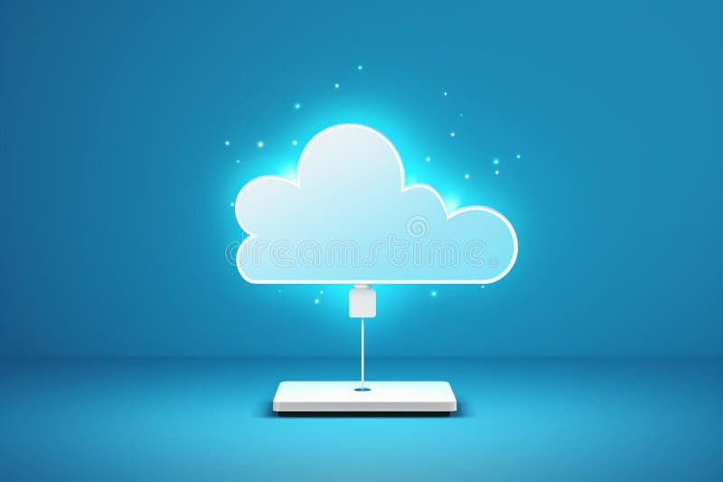 Digital Networking Storage Icon Internet Information Business Mobility Concept Cloud Connect ...