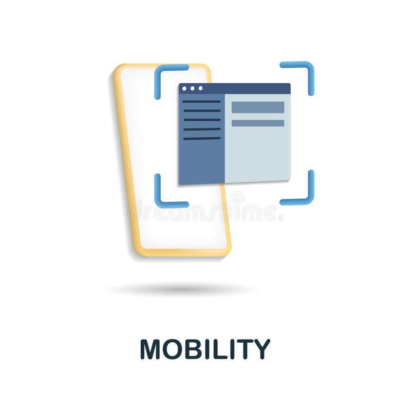 Mobility Icon. 3d Illustration from Digitalization Collection Stock ...
