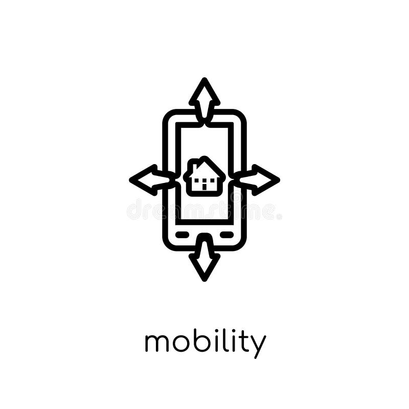 Mobility Icon. Trendy Modern Flat Linear Vector Mobility Icon on Stock ...