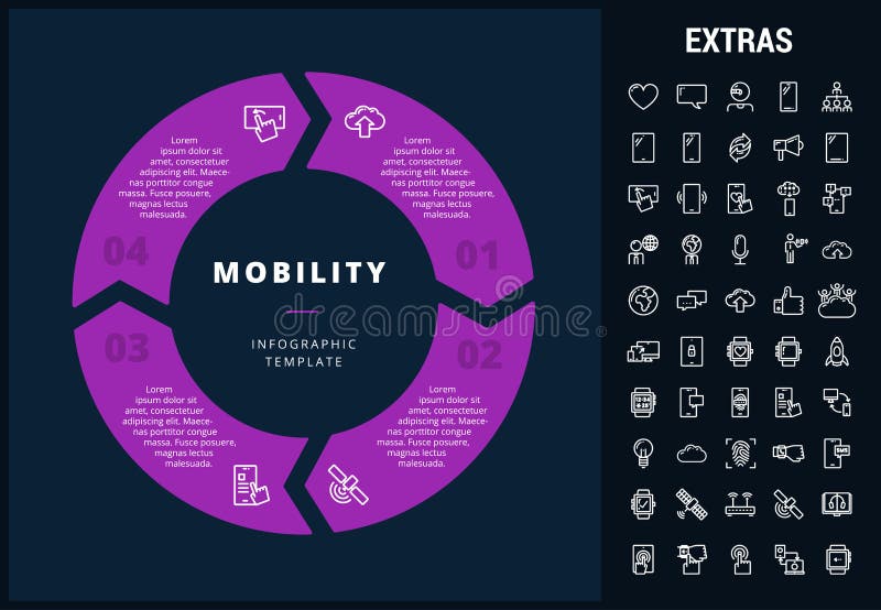 Mobility Infographic Template, Elements and Icons. Stock Vector ...