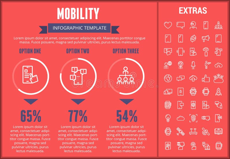 Mobility Infographic Template, Elements and Icons. Stock Vector ...