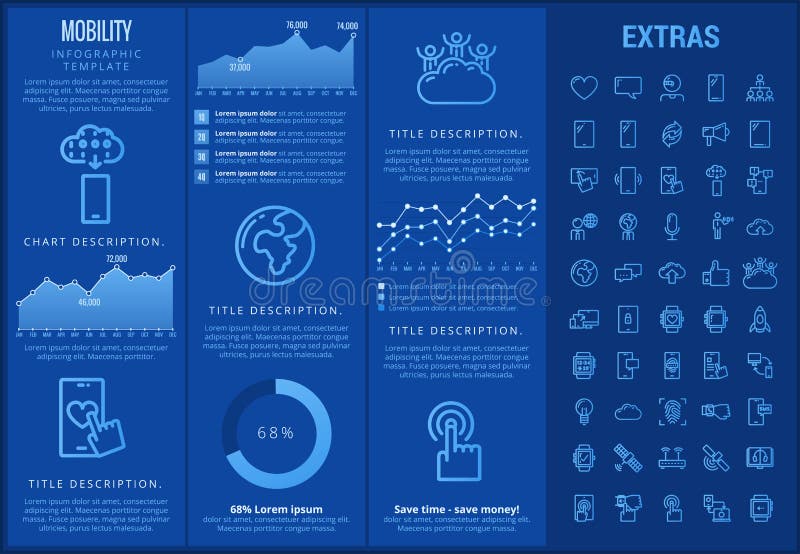 Mobility Infographic Template, Elements and Icons. Stock Vector ...