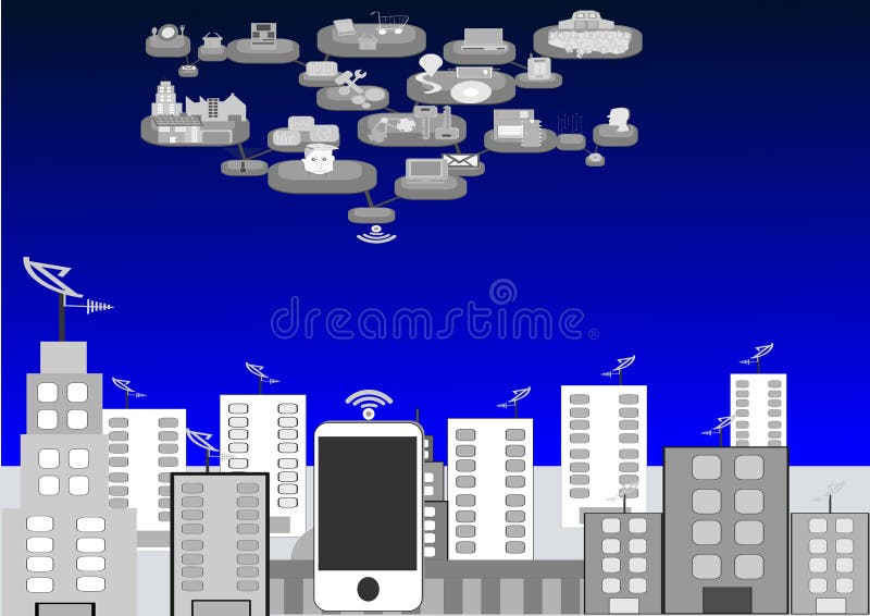 Mobility and Inter Connectivity. Stock Illustration - Illustration of ...