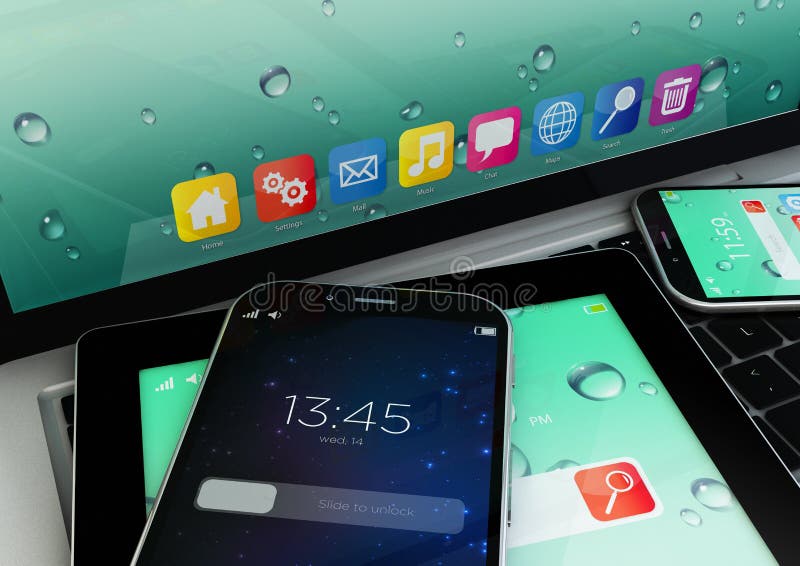 Mobility and Modern Telecommunication Concept Stock Illustration ...