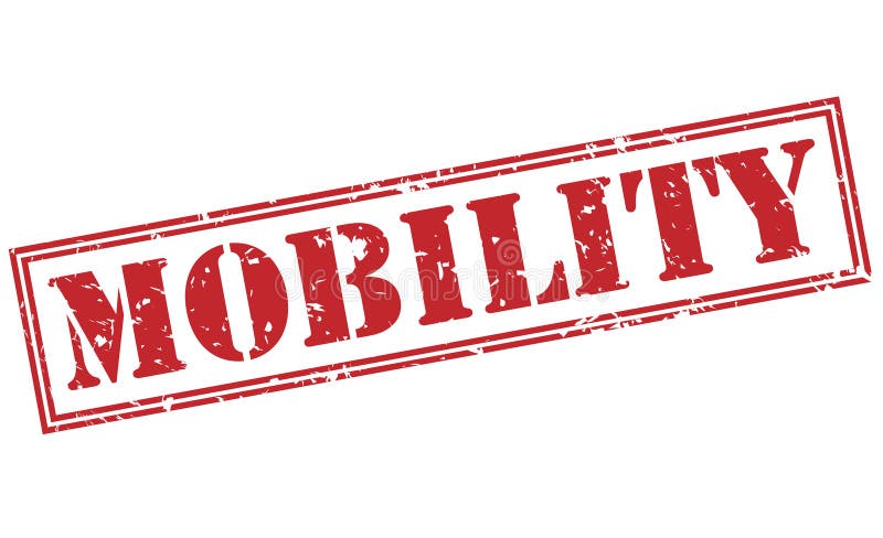 Mobility red stamp stock illustration. Illustration of symbol - 95837022