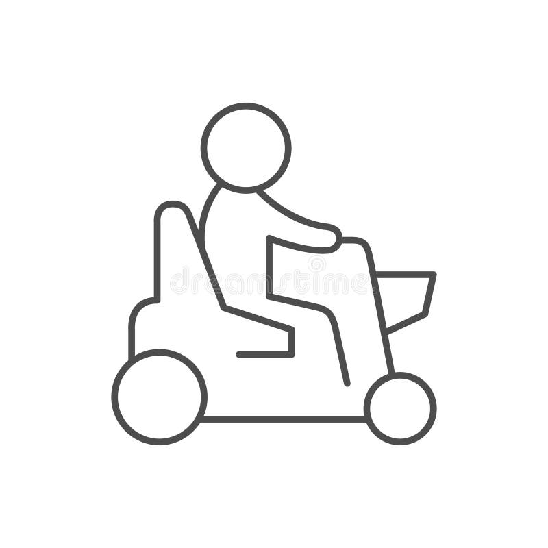 Modern Wheelchair Line Outline Icon Stock Vector - Illustration of ...
