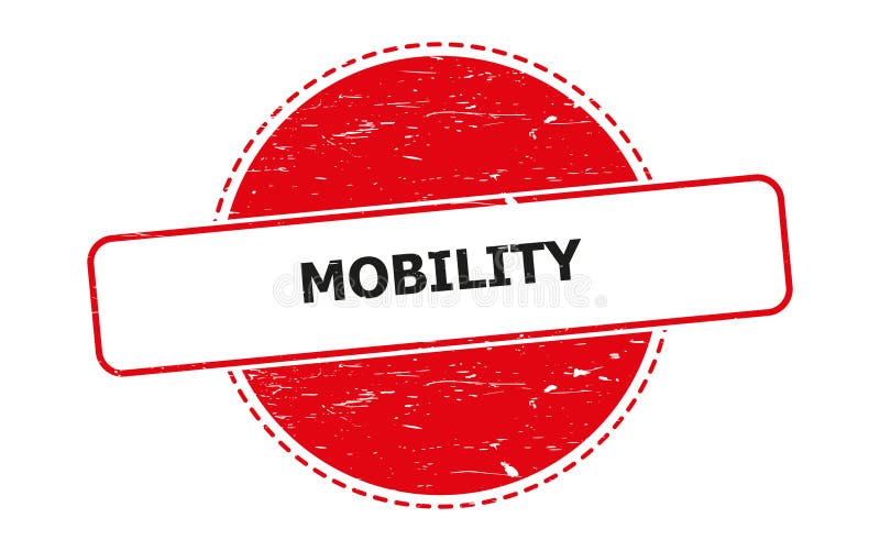 Mobility stamp on white stock illustration. Illustration of mile ...