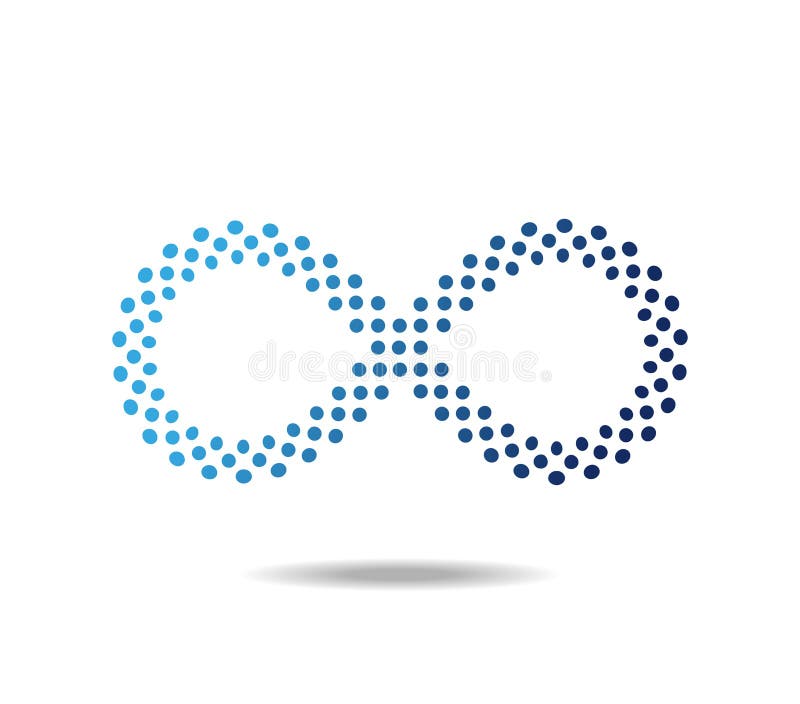 Mobius` Loop Made of Blue Dots. Infinity Symbol Stock Vector ...