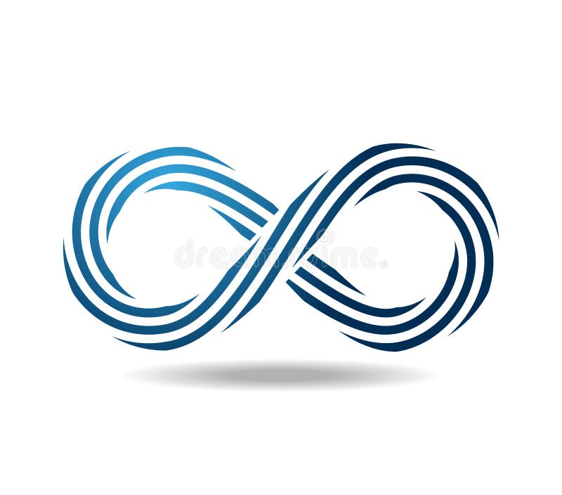 Mobius Loop Made of Blue Rope. Infinity Symbol Stock Vector ...
