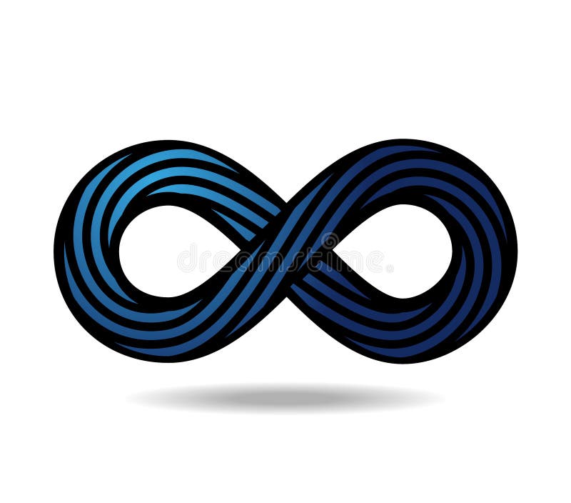 Mobius Loop Made of Blue Rope. Infinity Symbol Stock Vector ...