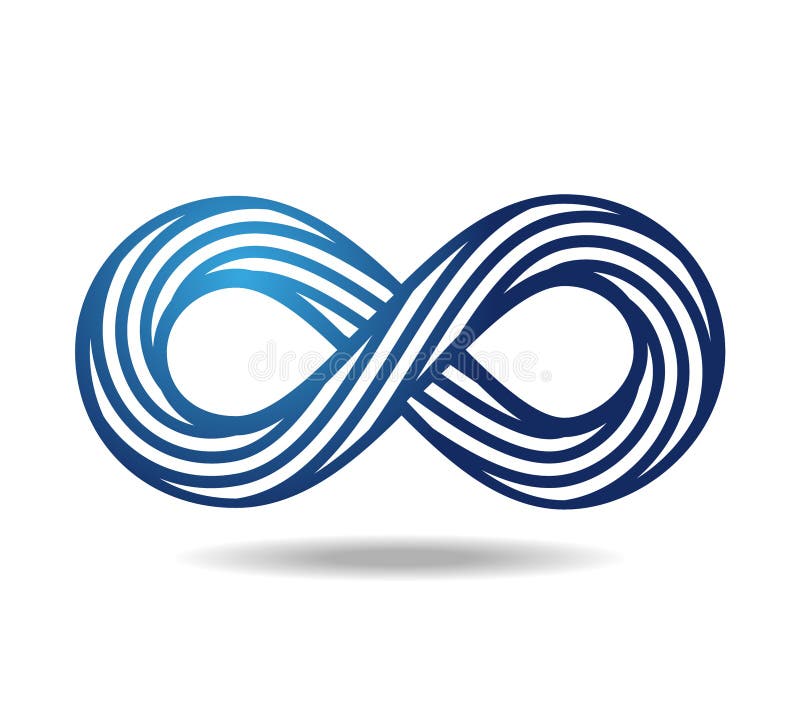 Mobius Loop Made of Blue Rope. Infinity Symbol Stock Vector ...
