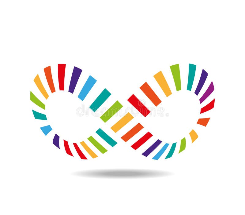 Mobius Loop Made of Colorful Pieces Rainbow Like. Drawn on a Sphere ...