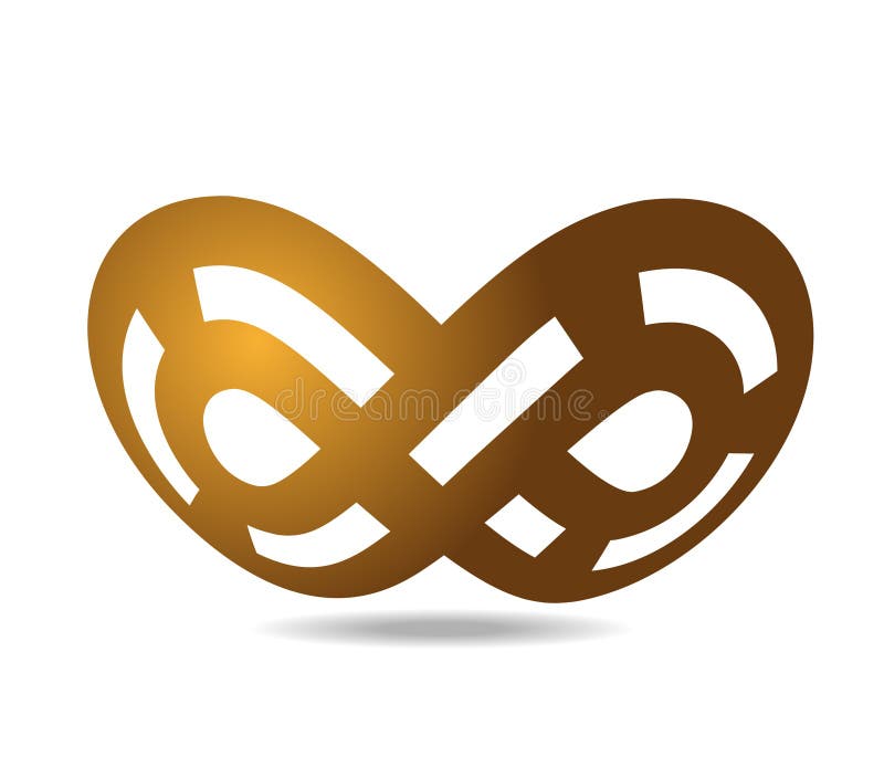 Gold Mobius Loop Made of Gold Tire Track. Located on the Sphere. Skin ...