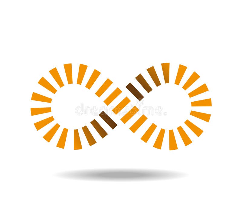 Mobius Loop Made of Golden Pieces. Infinity Symbol Stock Vector ...