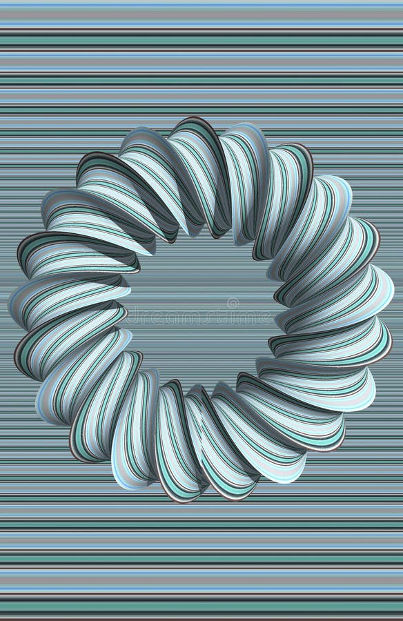 Mobius Ring Design Pale Blue and Green Coloured Design Stock ...