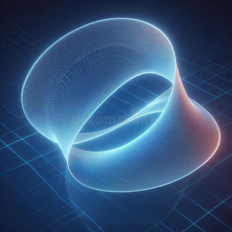 Mobius Strip Hologram a Continuous Loop with only One Surface an Stock ...