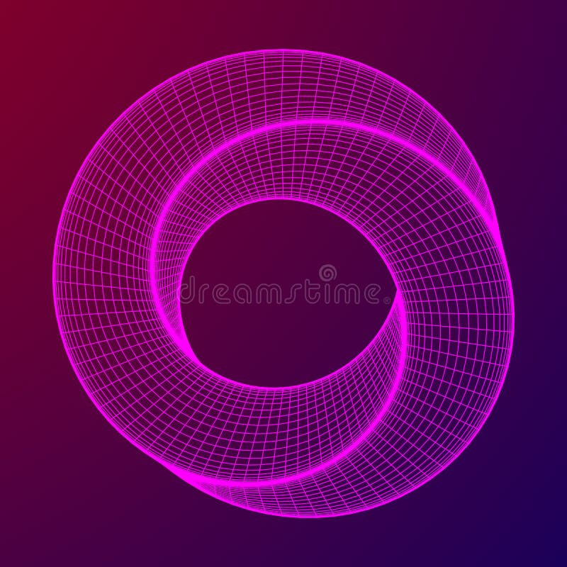 Mobius Strip Ring Sacred Geometry Stock Vector - Illustration of mesh ...