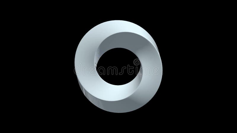 Mobius Strip Ring Sacred Geometry. Spatial Figure with Upturned ...