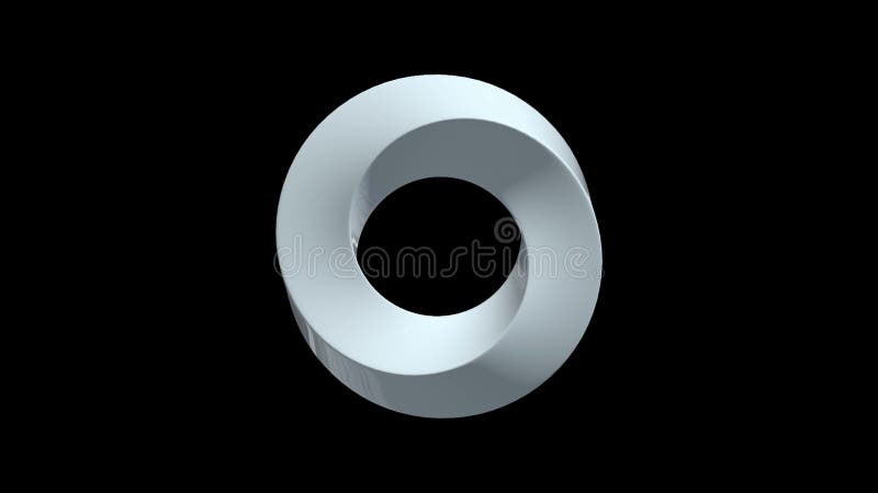 Mobius Strip Ring Sacred Geometry. Spatial Figure with Upturned ...