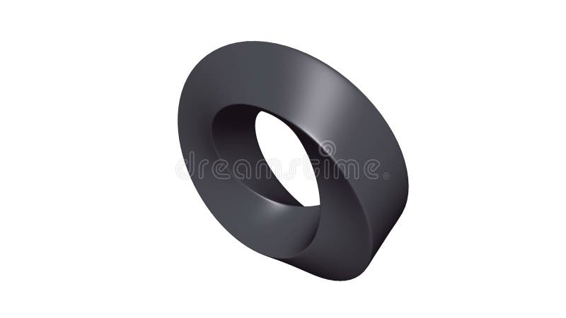 Mobius Strip Ring Sacred Geometry. Spatial Figure with Upturned ...