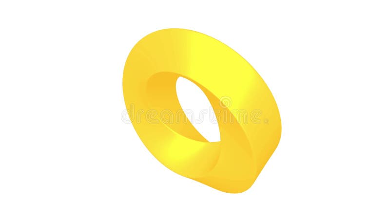 Mobius Strip Ring Sacred Geometry. Spatial Figure with Upturned ...