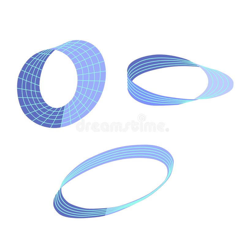 Mobius Strips. Isometric Illustration Stock Vector - Illustration of ...