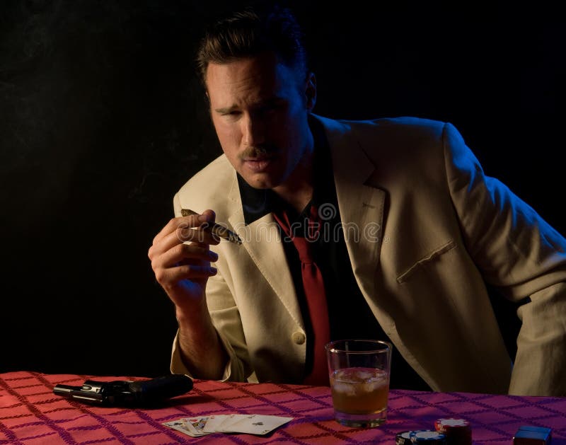 Poker Noir stock image. Image of game, retro, smoky, cigar - 2560297