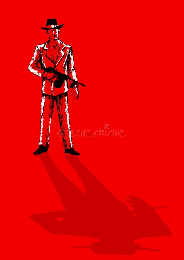 Mobster stock vector. Illustration of character, people - 45030850